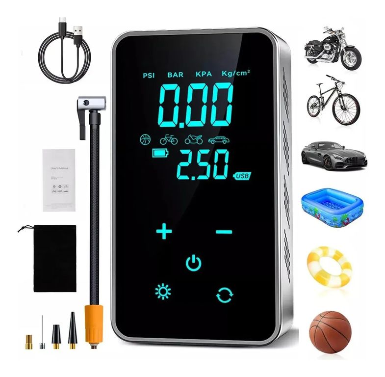 Inflador Digital Portátil Compresor Aire Neumático Auto Moto | Sodimac ...