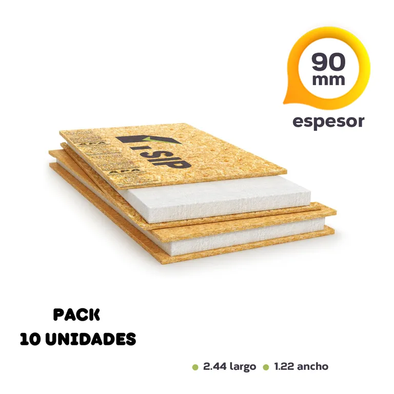Pack 10 Panel SIP 90 mm OSB - OSB | Sodimac - Falabella