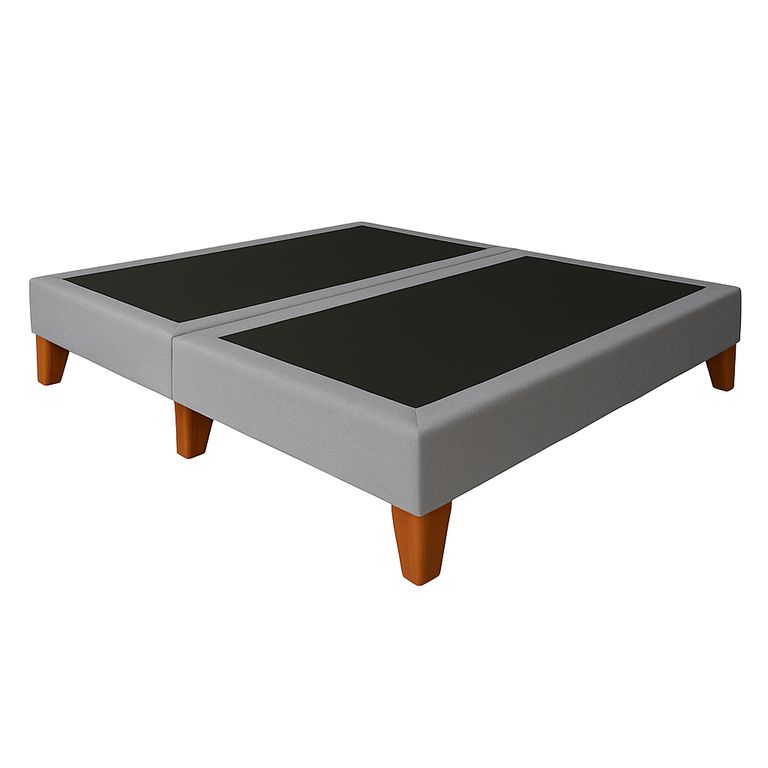 GENERICO Base De Cama 2 Plazas Gris Claro Perla | falabella.com