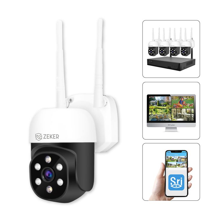 ZEKER Camara De Seguridad 2mp Para Sistema Nvr Zeker Ip66 Wifi Ext ...