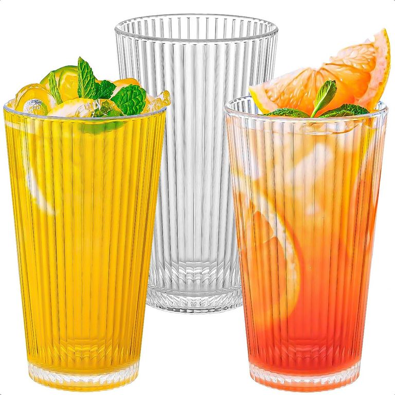 GENERICO Set 3 Vasos De Vidrio Vasos Postres Juego Vasos Vidrio 450ml | falabella.com