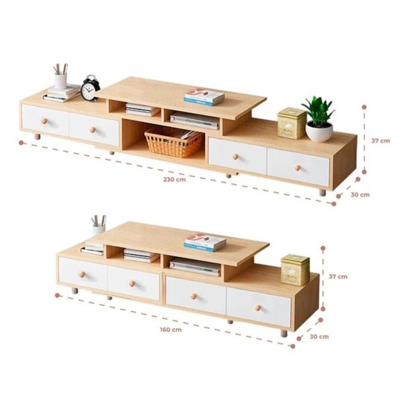 CORI CORI Rack TV Extendible Cuatro Cajones | falabella.com