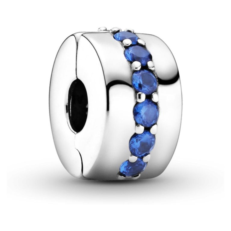 PANDORA Charm De Clip Azul Brillante De Plata Mujer Pandora | Falabella ...