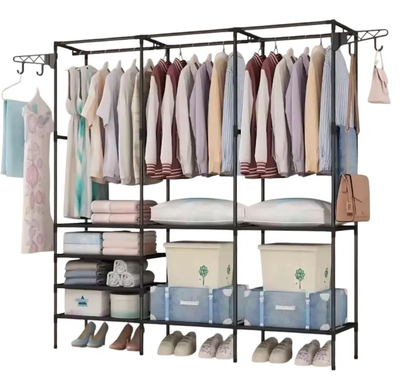 Perchero Exhibidor Y Organizador De Ropa 3 Cuerpos Negro | Sodimac Chile