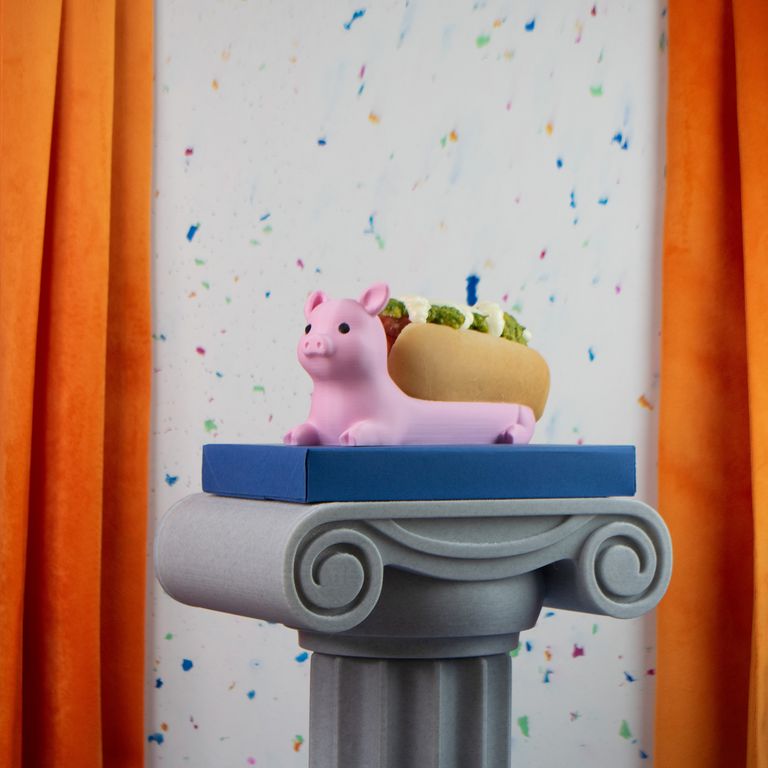 Completero Chanchito porta hot dog chancho rosado | Sodimac Chile