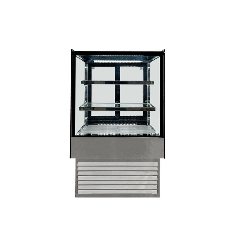 Vitrina Pastelera Rectangular Plateada Línea Market 700 x 700 x 1200 mm ...