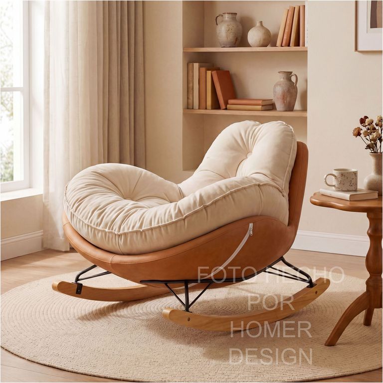 HOMER DESIGN Sillon Mecedor Silla Mecedora Sitial Talla L Con Raposa ...
