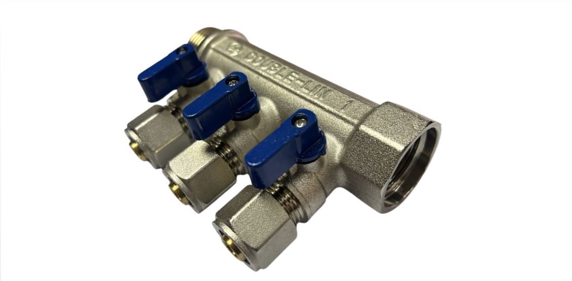 GENERICO MANIFOLD PARA AGUA 1 PULGADA 16 MM PEX MANILLA AZUL 3VIAS ...