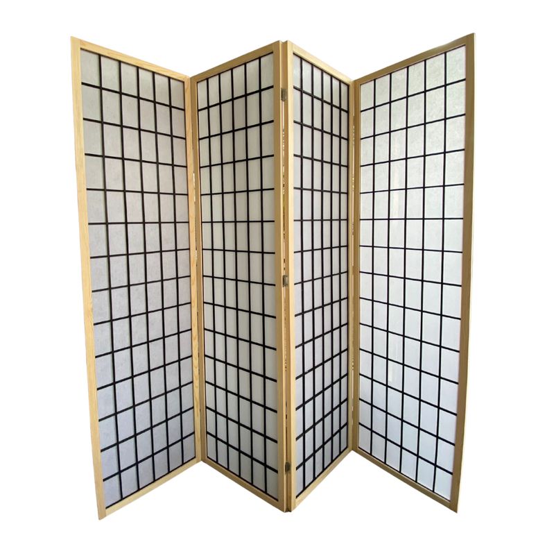 Biombo Separador de Ambientes Estilo Japones De 4 Paneles | Sodimac Chile