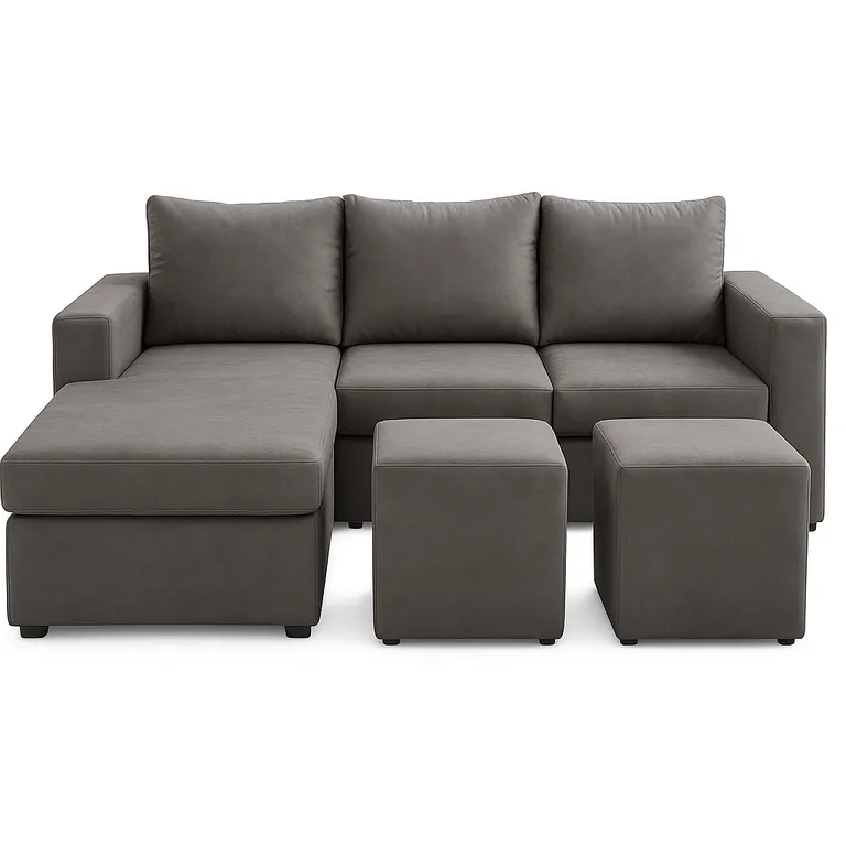 GENERICO Sofa Seccional 3C Lusso Gris Grafito Chaise Lounge Ambos Lados | falabella.com