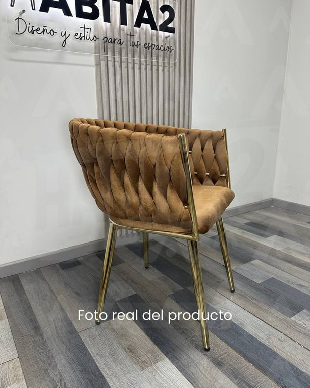 HABITA2 CHILE Sitial poltrona Queen Marrón patas doradas | falabella.com