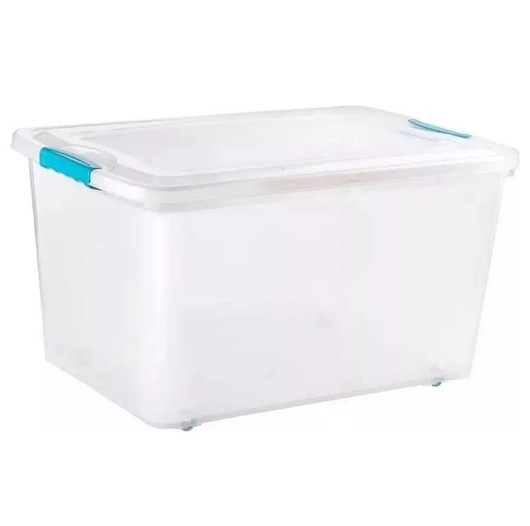 Caja Organizadora Almacenamiento Apilable Con Ruedas 58 L | Sodimac ...