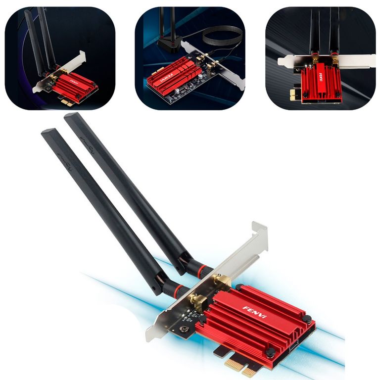 GENERICO Kit inalámbrico Intel Ax210 Fenvi Pcie Bt 5.3 Wifi 6e 6 ...