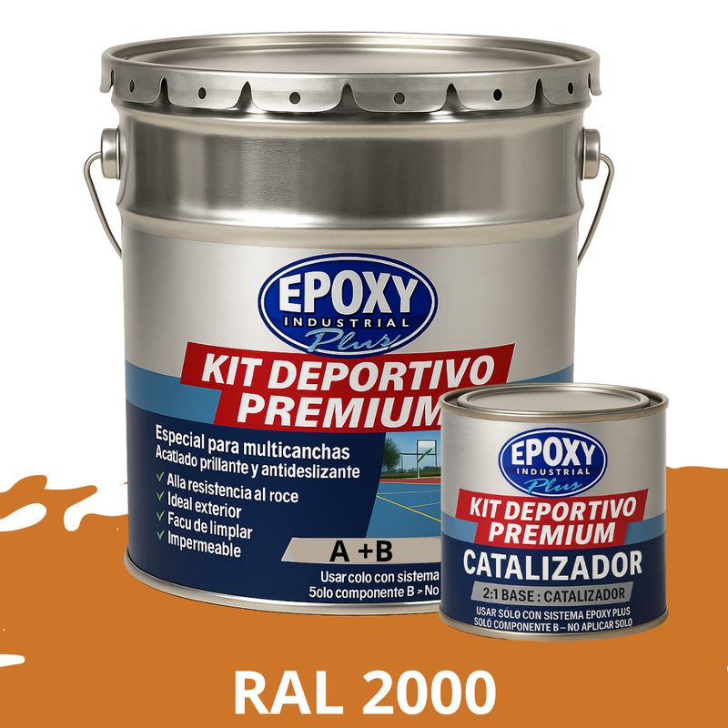 EPOXY PINTURA ALTO TRÁFICO Deportivo Premium Epóxica 2K 4G RAL 2000 ...