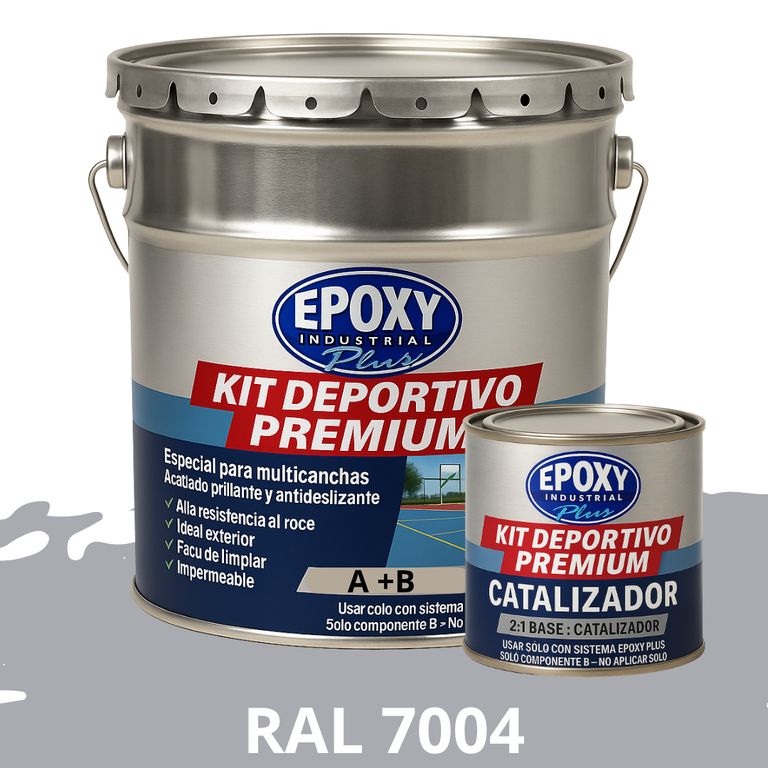 EPOXY PINTURA ALTO TRÁFICO Deportivo Premium Epóxica 2K 4G RAL 7005 ...