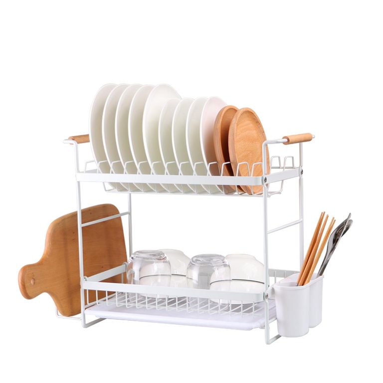 Secaplatos Escurridor Acero Inox Bilbao 2 Niveles - Blanco | Sodimac Chile