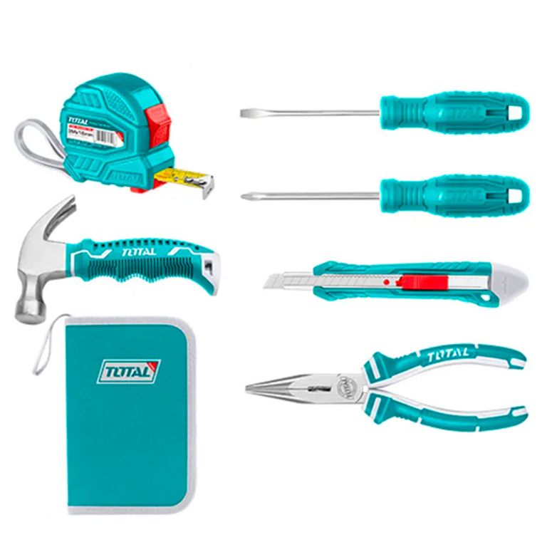 TOTAL TOOLS Kit Juego Herramientas Manuales 6 Piezas En Estuche Total ...