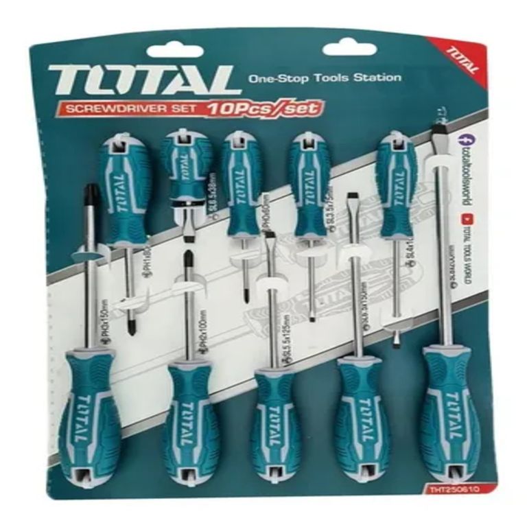 TOTAL TOOLS Kit Set Juego Desatornilladores 10 Piezas | Falabella Chile