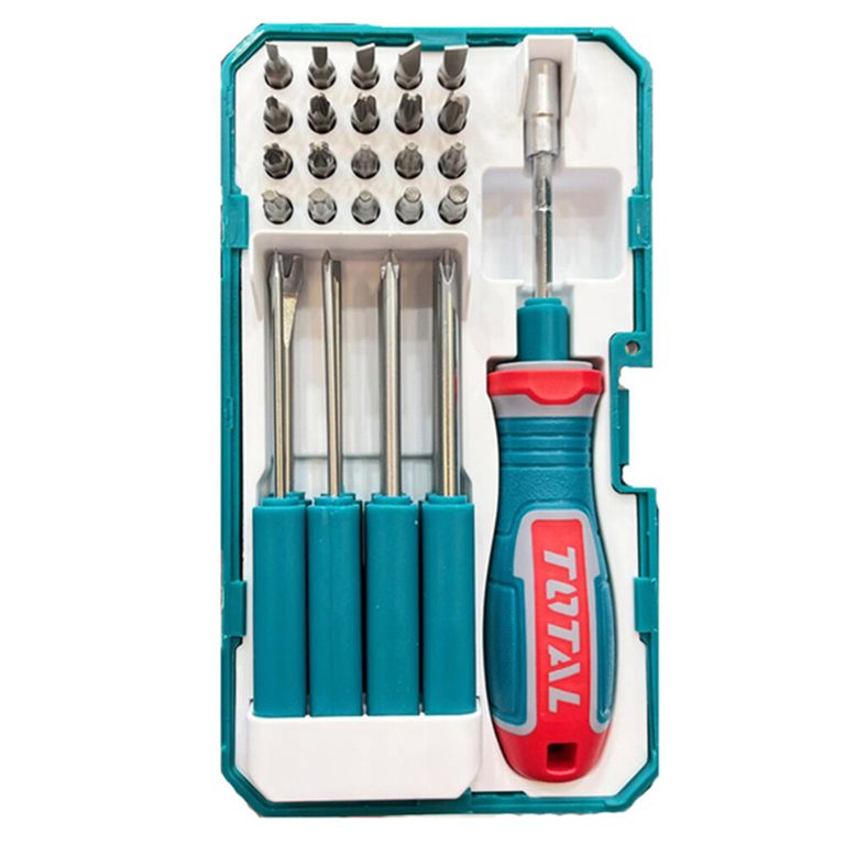TOTAL TOOLS Kit Set Juego Desatornilladores 30 Piezas Total Tacsd30306 ...
