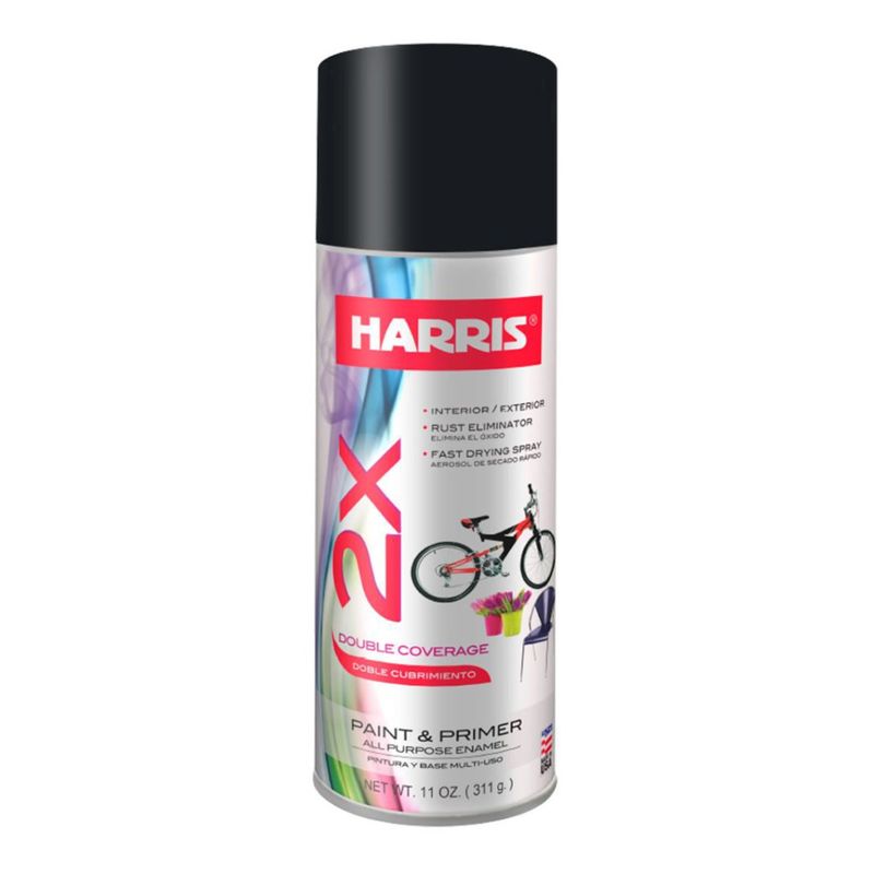 HARRIS Spray Pintura 2x Multiuso Harris Negro Brillante 311gr ...