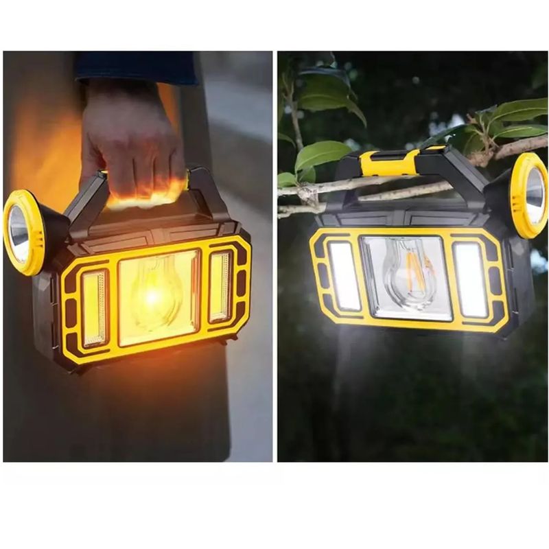 MOVI LINTERNA RECARGABLE CON PANEL SOLAR Y FUNCION DE POWERBANK ...