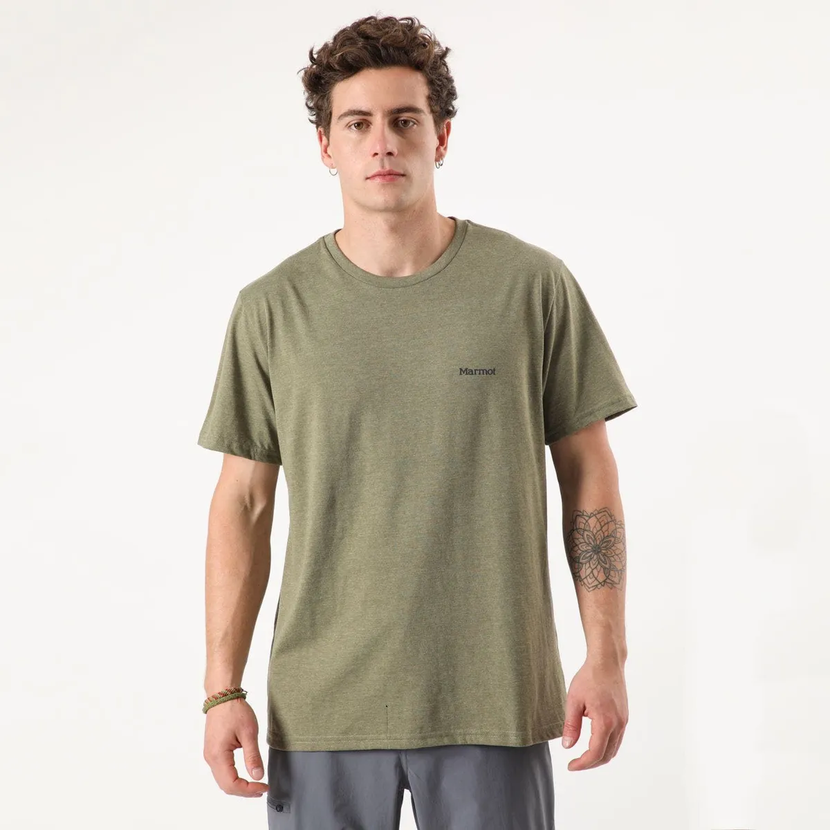 MARMOT Polera Hombre Chest Logo Tee Verde Marmot | falabella.com