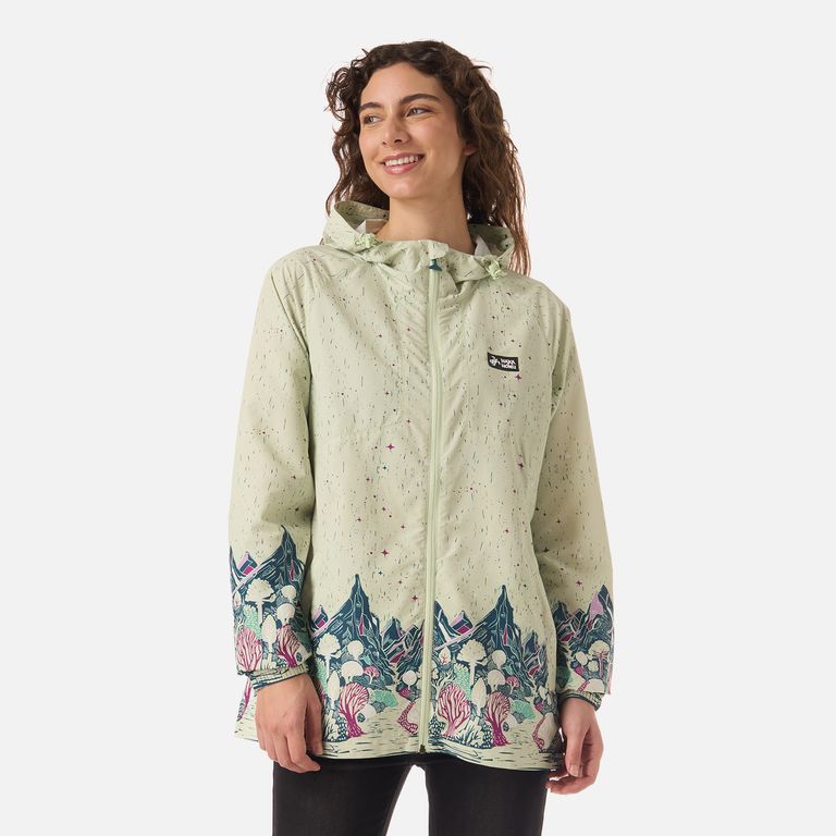 HAKA HONU Chaqueta Mujer Aperrao Print Menta Haka Honu | Falabella Chile