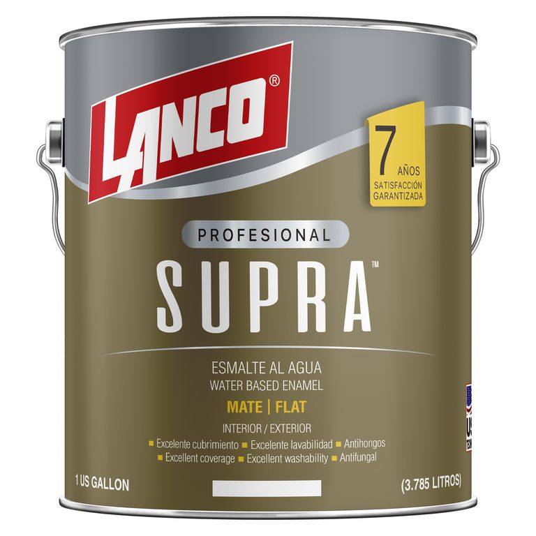 LANCO Lanco Esmalte al agua Supra Mate Blanco 1GL | Falabella Chile