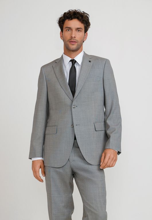TRIAL Chaqueta Hombre Formal Lana S100'S Mix&Color Gris | Falabella Chile