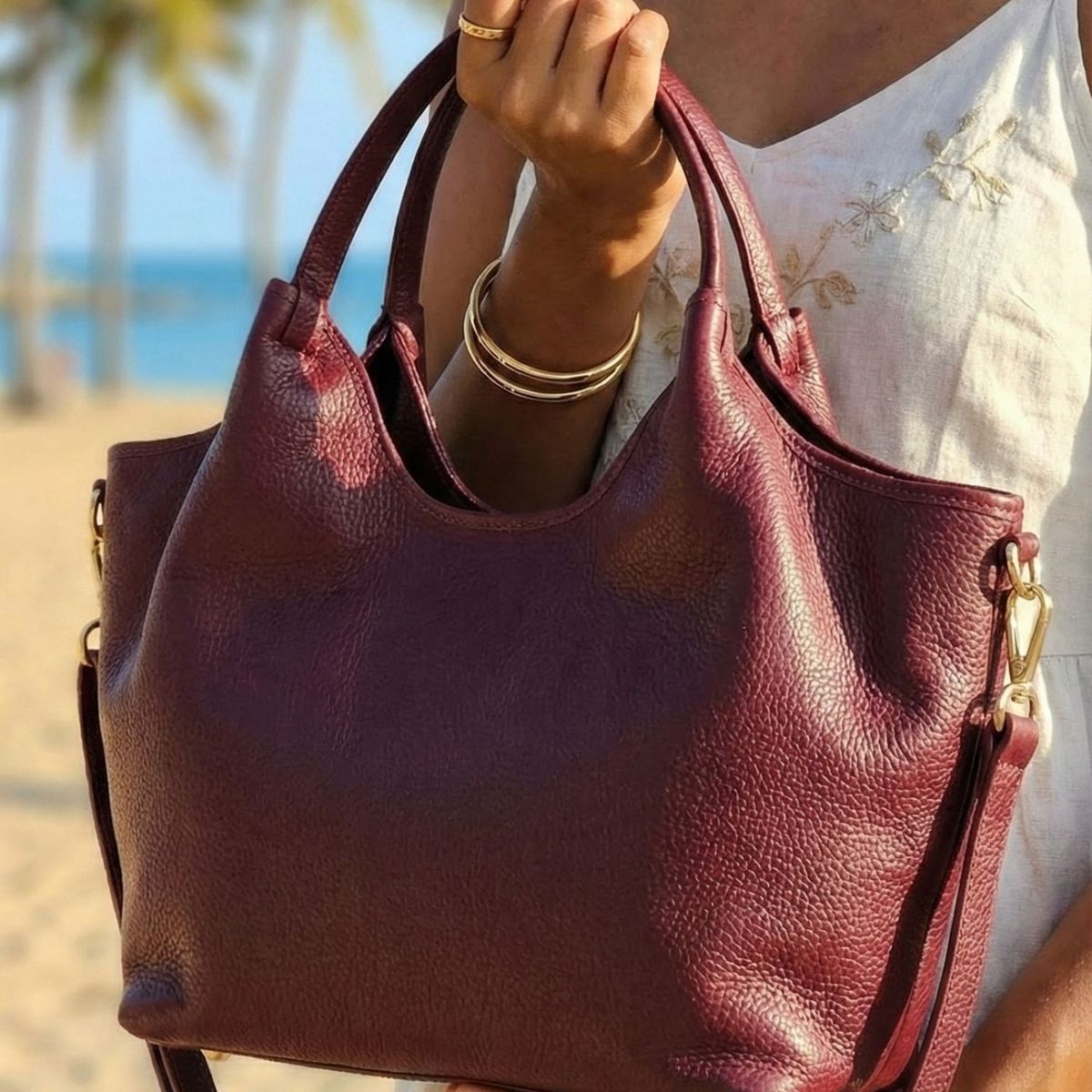 GENERICO Cartera de cuero Italiana Rita Firenze - Burdeo | falabella.com