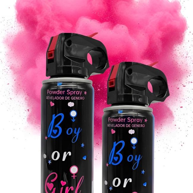 Set 2 Extintor Humo Revelación De Genero Cañón Spray Color extintor ...