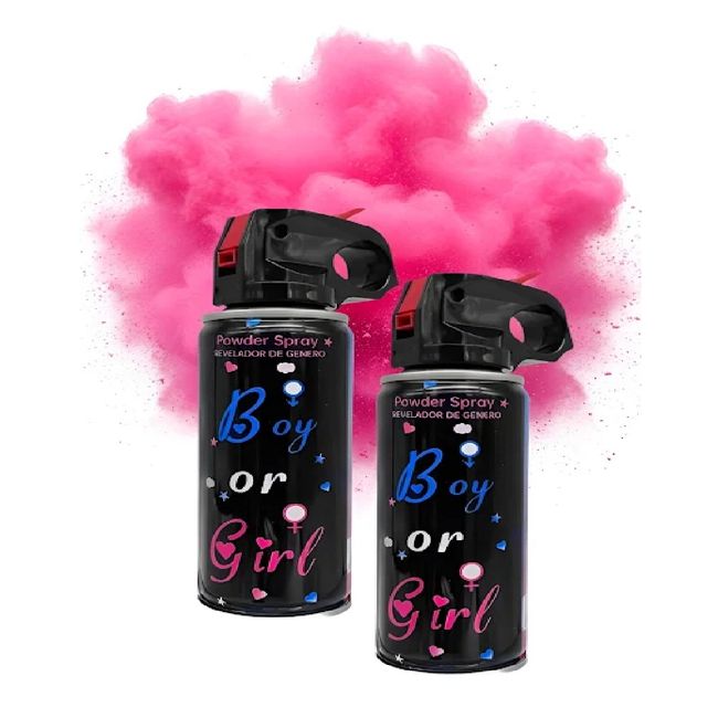 PASTELERIUS Set 2 Extintor Humo Revelación De Genero Cañón Spray Color ...