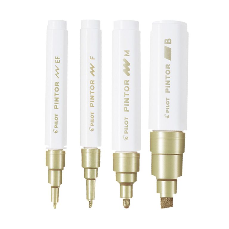 PILOT Set 4 Marcadores Pintor Multisuperficie 4 Puntas Dorado Pilot ...