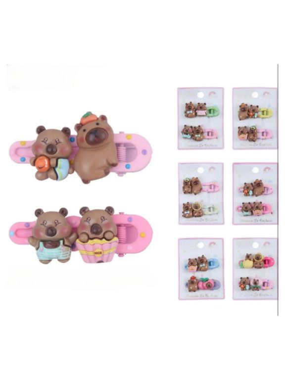 GENERICO Set De 6 Pinches Capibara Pinzas Kawaii | Falabella Chile