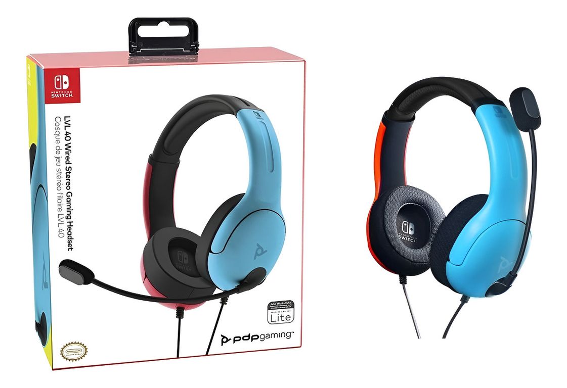PDP Pdp Auricular Para Switch Lvl40 C/cable Azul/rojo - Sniper ...