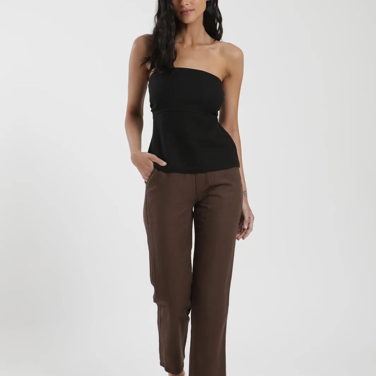 FROENS Blusa Stapless Mujer Froens - Lino | Falabella Chile