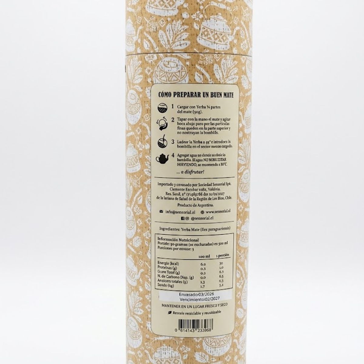 SENSORIAL Yerba Mate Tradicional Tarro 250g SENSORIAL | Falabella Chile