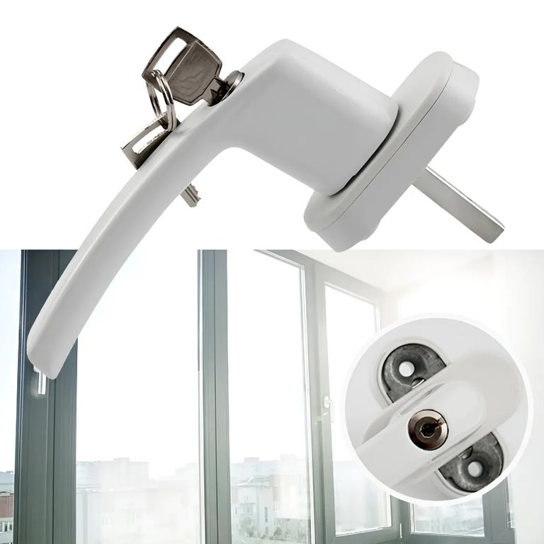 Manilla Cremona Recta Lisa Con Llave Ventana PVC y Aluminio | Sodimac Chile