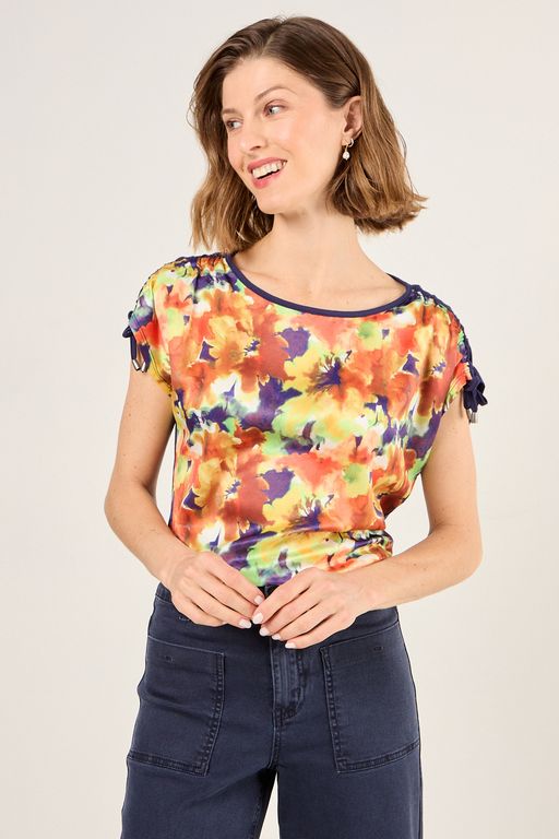 MA GRIFFE Polera Manga Corta Mujer Azul Magriffe | falabella.com