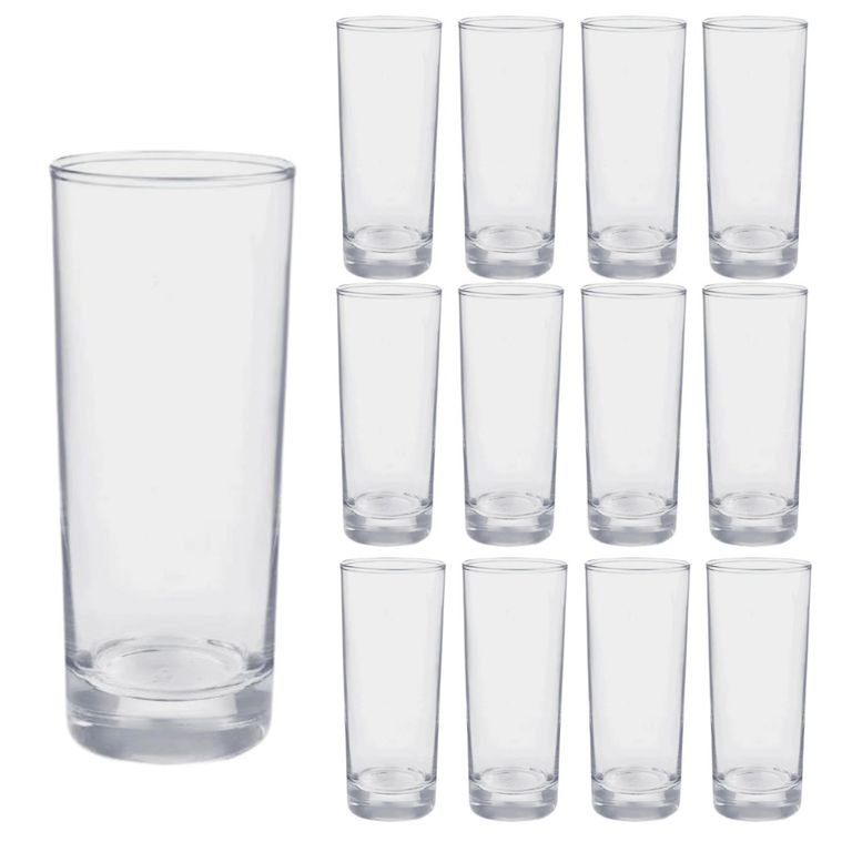 CRISTAR Set 12 Vasos Lexington Altos 334mL Cristar Elegante Vidrio ...