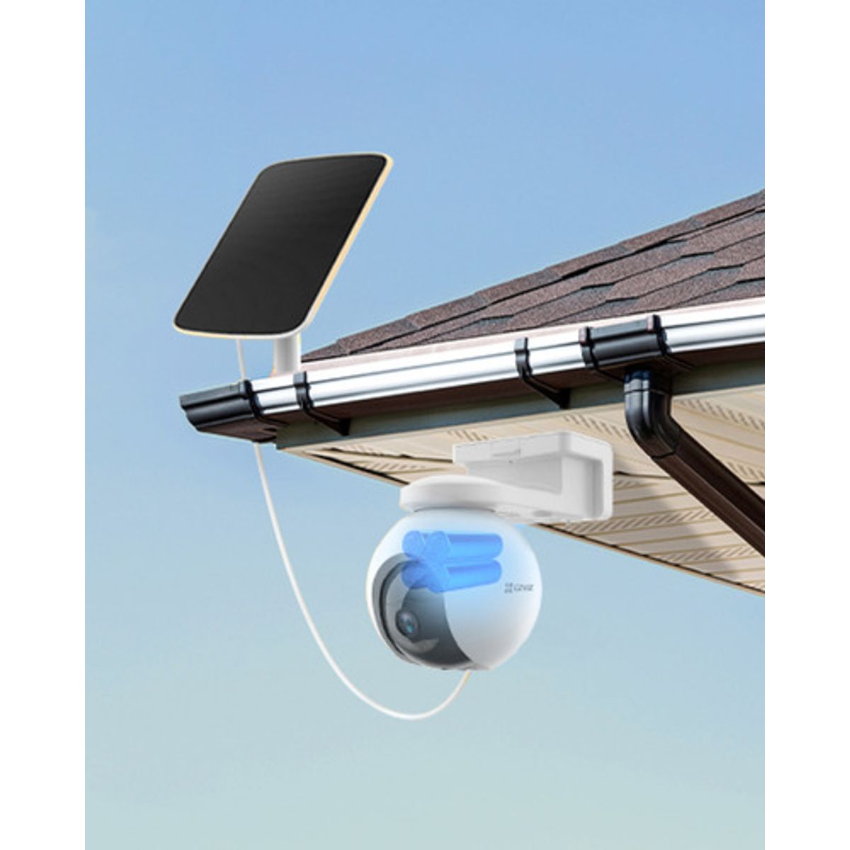EZVIZ Kit Cámara Seguridad Eb8 4g Batería Y Panel Solar Ezviz Blanco ...