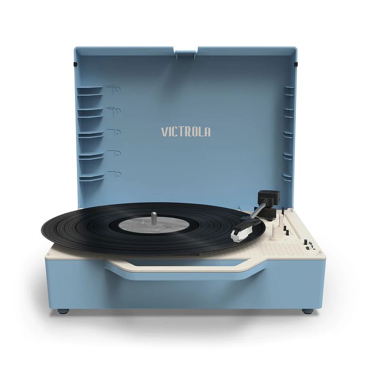 VICTROLA Tocadiscos Re Spin Victrola con Bluetooth Azul mas The Kit ...