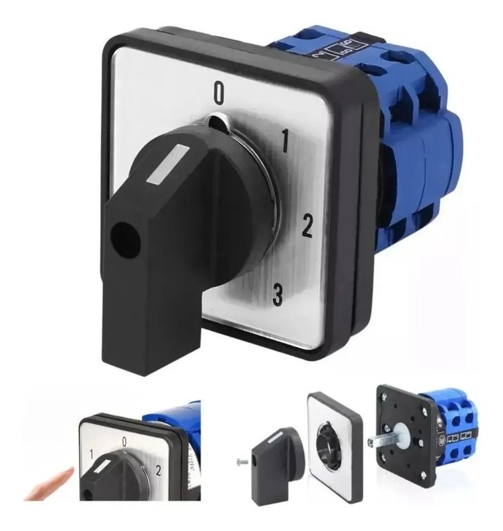 GENERICO Selector Pacco 3 Posiciones 20a Conmutador 3polo Tetrapolar ...