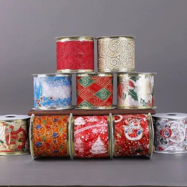 GENERICO Cinta Navideña Metalizada Rollo De Cinta Navidad | falabella.com