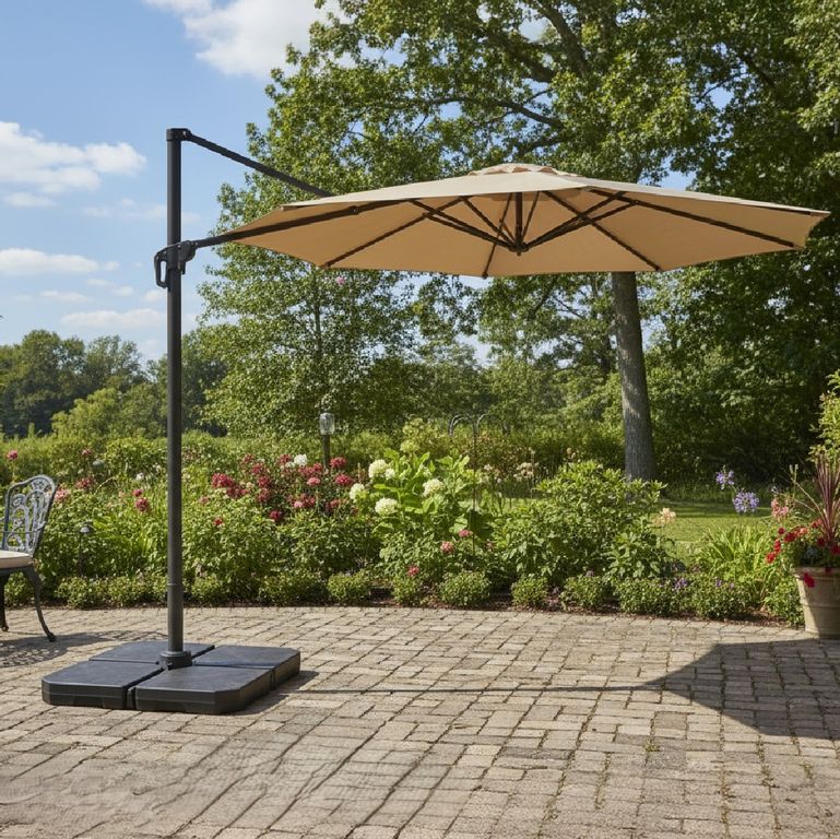Quitasol Terraza Lateral Sombrilla Jardín 3M 360° Toscana Kiosclub ...