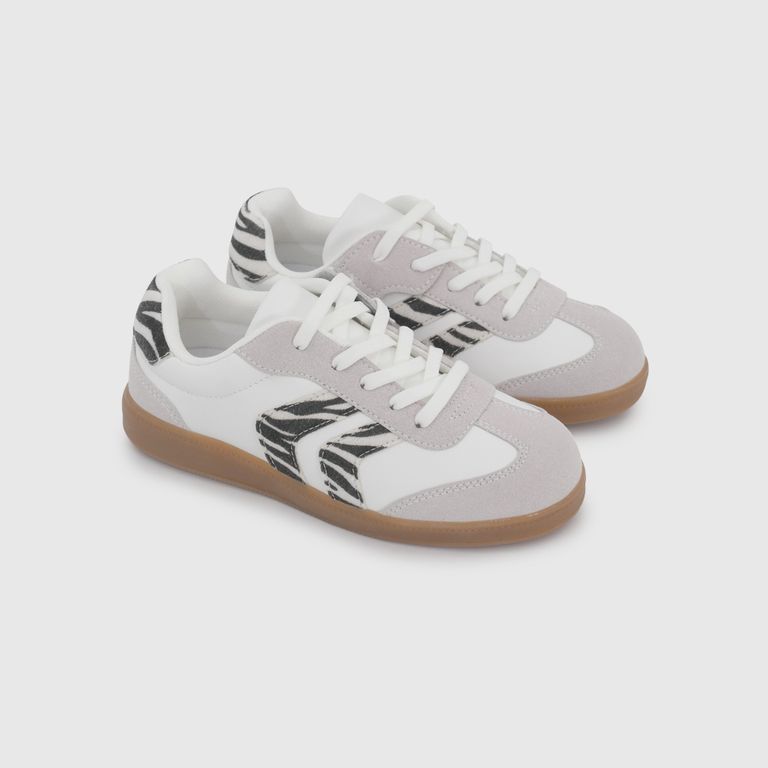 COLLOKY Zapatilla de Niña Blanca con Cordón-Velcro | Falabella Chile