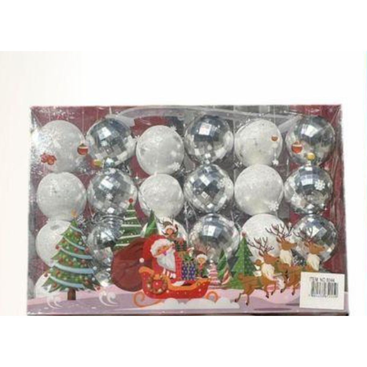 GENERICO Set 24 Esferas De Navidad Blancas Y Plateadas 4 Cm Decoración ...