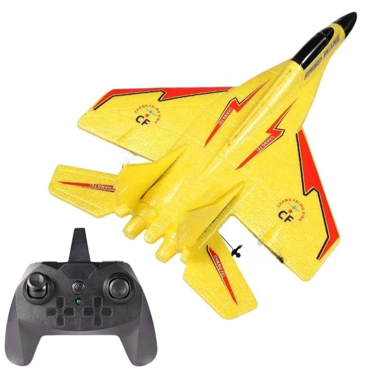 GENERICO AVION CONTROL REMOTO SU-27 BATERIA RECARGABLE 2,4 GHZ AMARILLO ...
