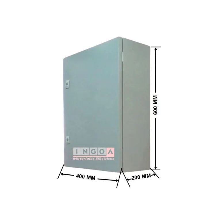Gabinete Tablero Metalico 600x400x200mm C/Chasis 43Mod IP65 Ral 7032 ...