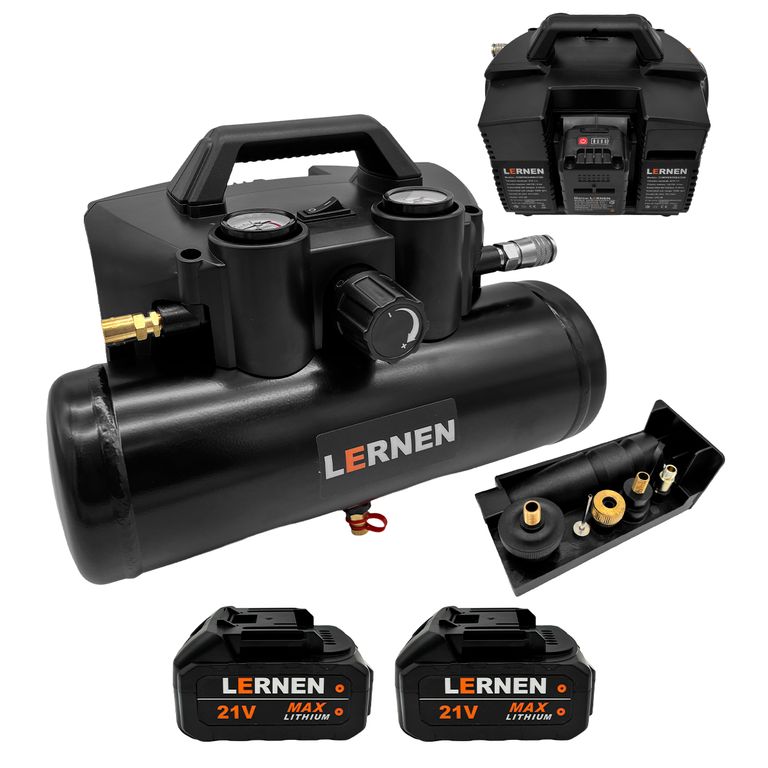 LERNEN Compresor de Aire Inalámbrico 290 W — 120 PSI / 4 L ...